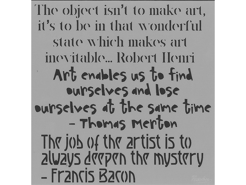 Art Script Stencil 6x6inch - Scrappiness AS